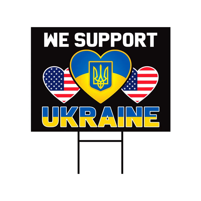 Stand With Ukraine Yard Sign – Voila Print Inc