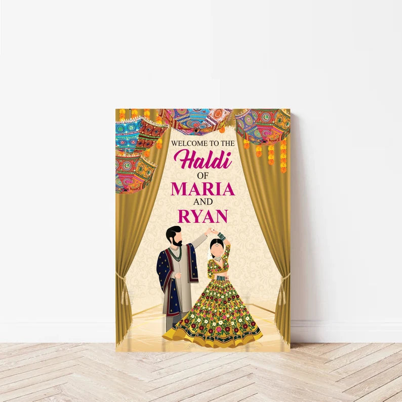 Custom Haldi Mehndi Foam Board Poster Sign – Voila Print Inc