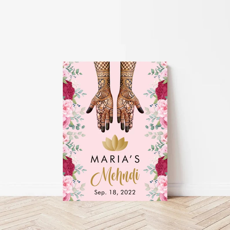 Custom Mehndi Foam Board Poster Sign – Voila Print Inc