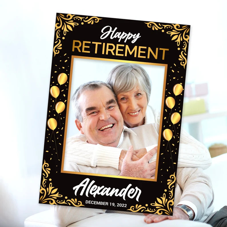 Personalized Happy Retirement 2026 Selfie Frame – Voila Print Inc